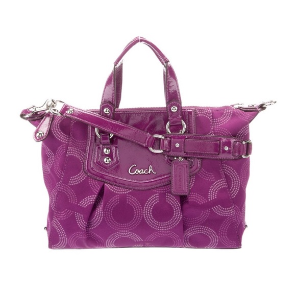 Coach | Bags | Coach 941 Dotted Ashley Berry Satchel 2way Bag | Poshmark